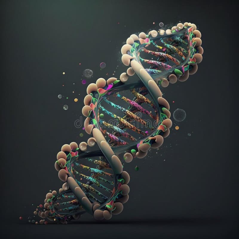 Realistic DNA Illustration, 3d DNA Illustration, High Resolution DNA ...