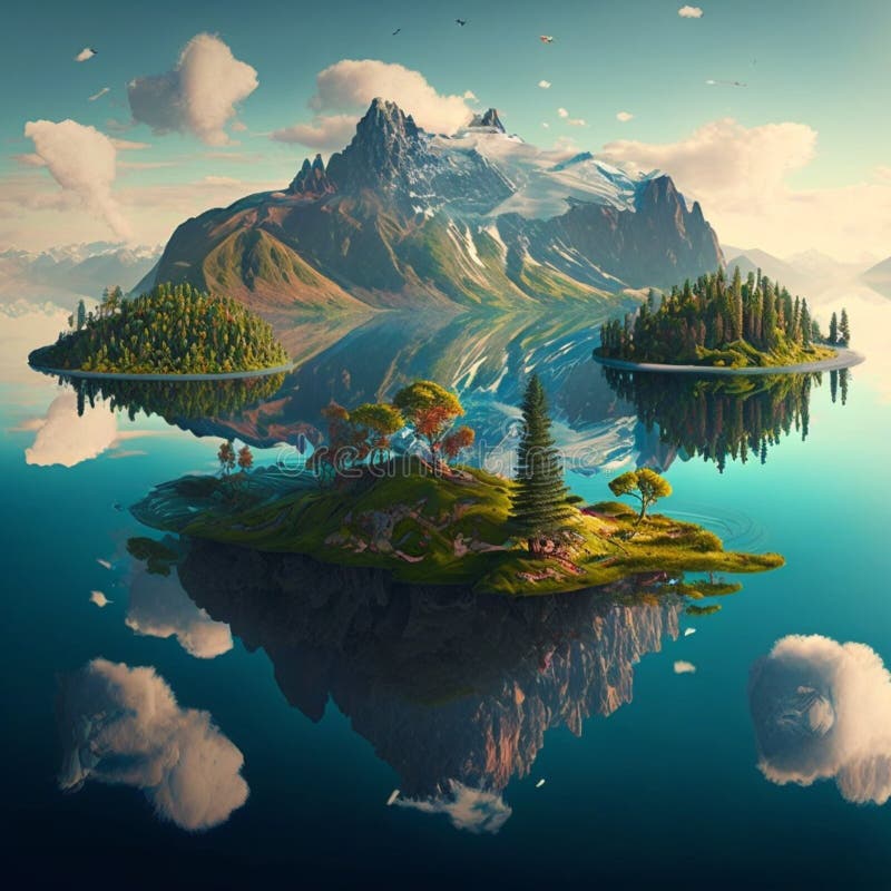 Planet Illustration - Drawing Desert, Ice, Forest, Mountain Planets ...