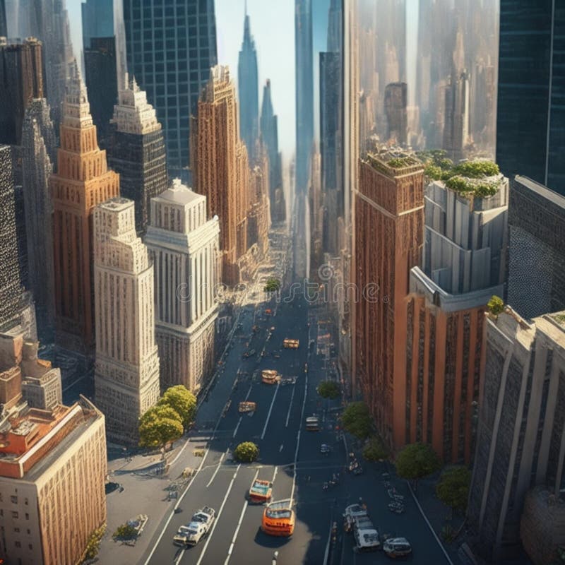 Buildings. Aerial View of Big City with Different Buildings. Urban ...