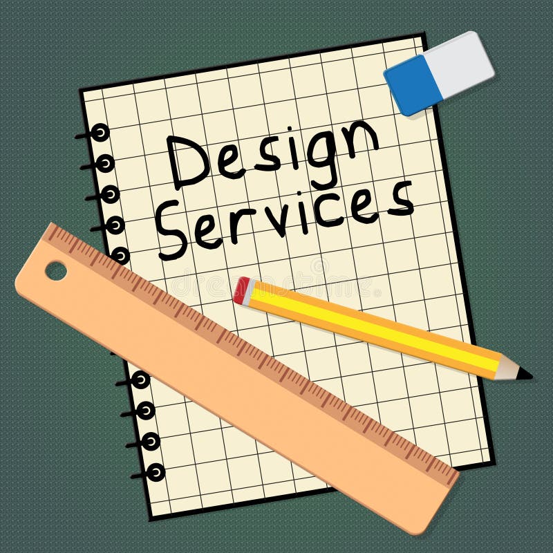 Design Services Representing Graphic Creation 3d Illustration Stock ...