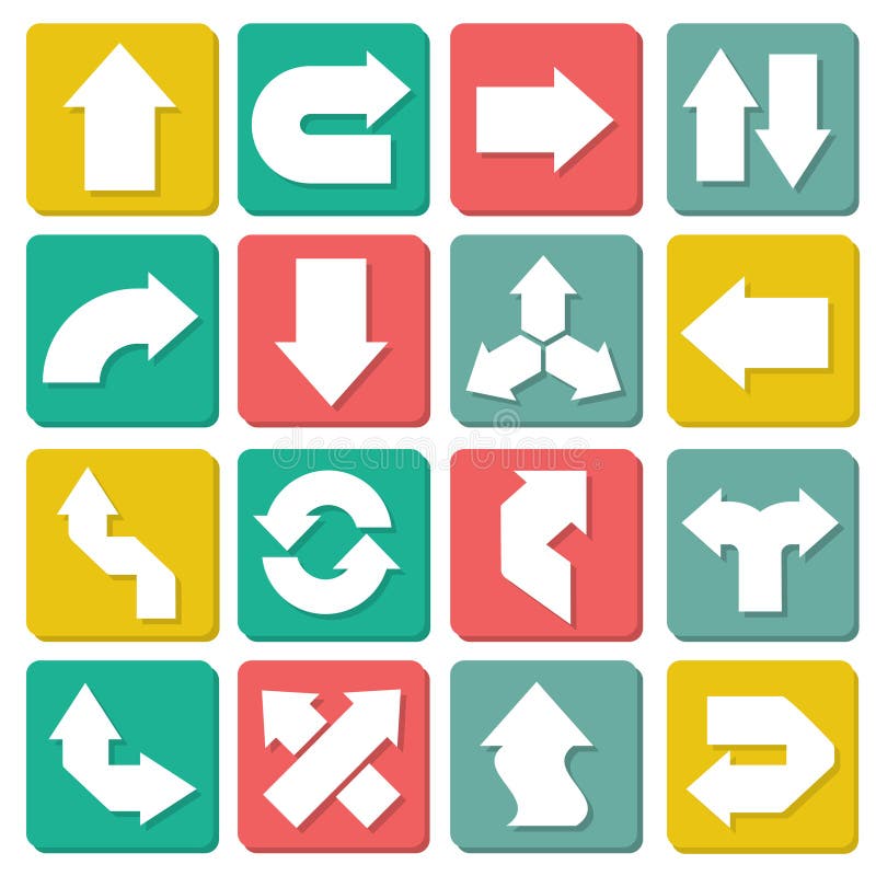 Design set of flat arrow stock vector. Illustration of info - 35651463