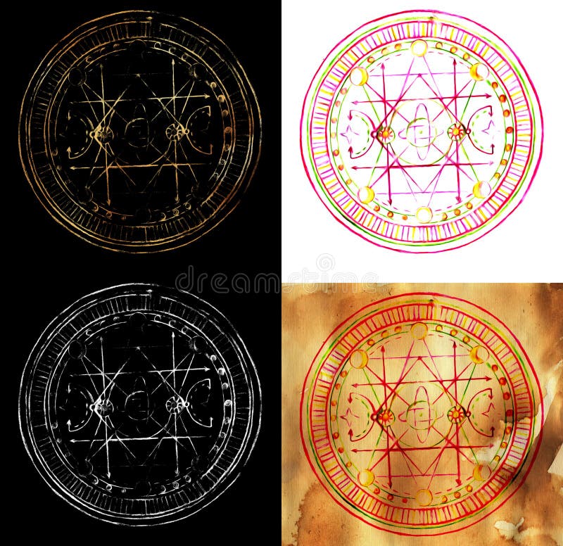 Design Set with Sacred Geometry Elements, Shapes and Patterns Styled ...