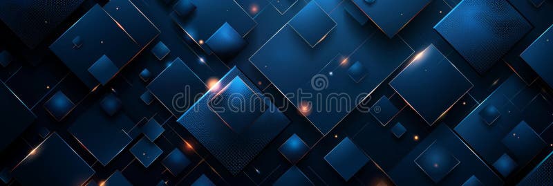 This Design Showcases an Abstract Dark Blue Geometric Pattern with ...