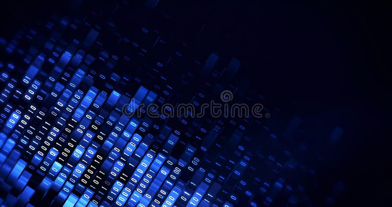 Binary Code on Blue Background Data Transfer, AI, Cloud Computing Stock Photo - Image of ...