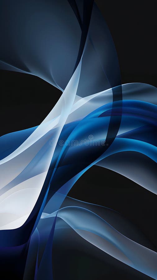 Blue and Black Waveform Symbolize Modern Art, Creativity, Elegance ...