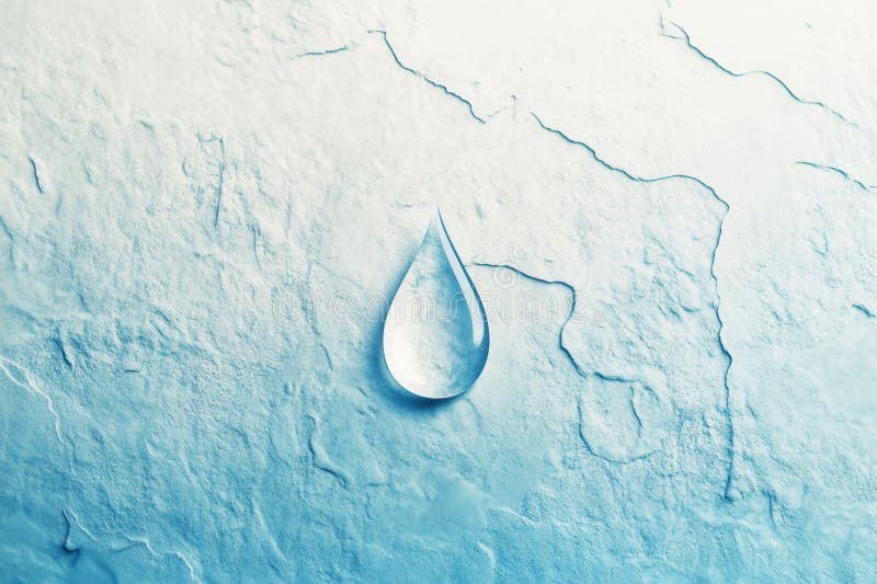 This Design Showcases a Clear Drop of Water Centered on a Light ...