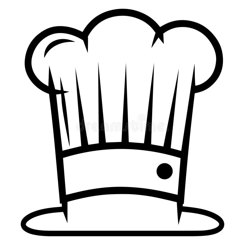 Uniform Caps Kitchen Staff Doodle Outline Style Stock Vector ...