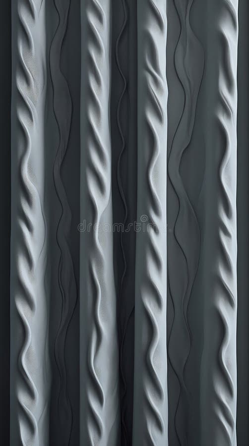 Elegant Wave Patterns Resembling Drapes in Textured Wallpaper for ...