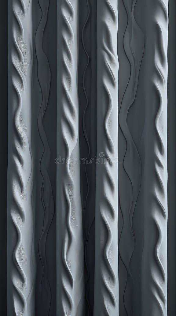 Elegant Wave Patterns Resembling Drapes in Textured Wallpaper for ...
