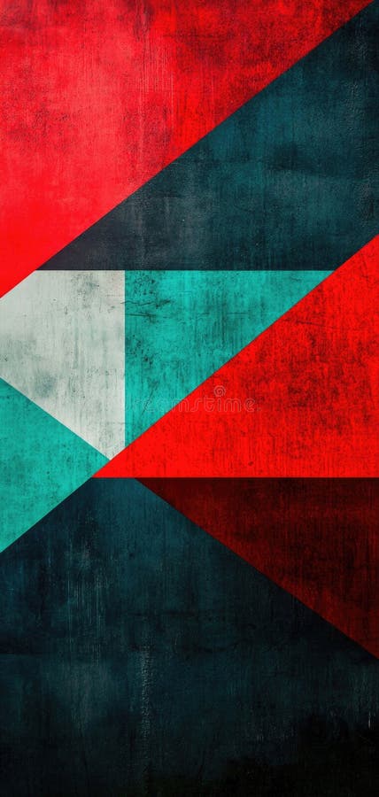 This Design Showcases Sharp-edged Red and Turquoise Geometric Shapes ...