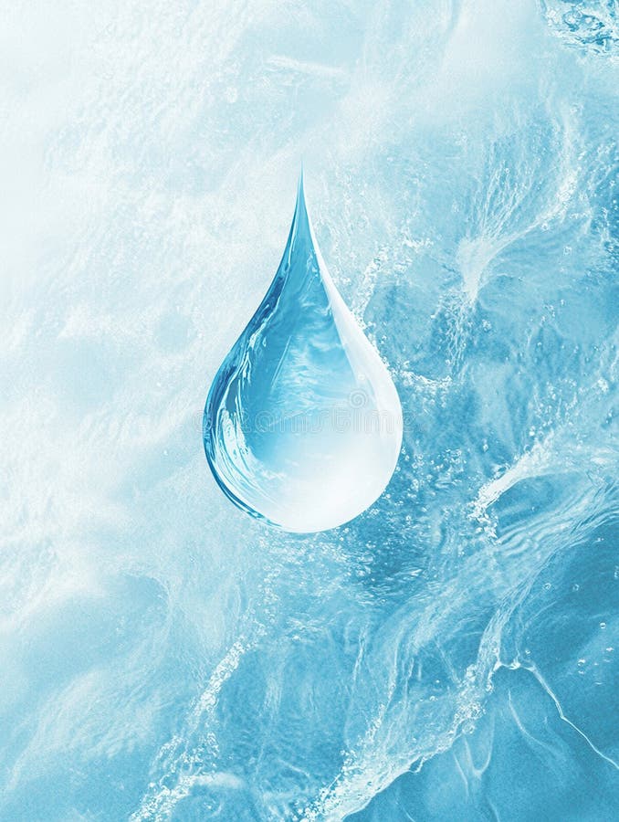 This Design Showcases a Simple Drop of Water Symbolizing Hydration and ...