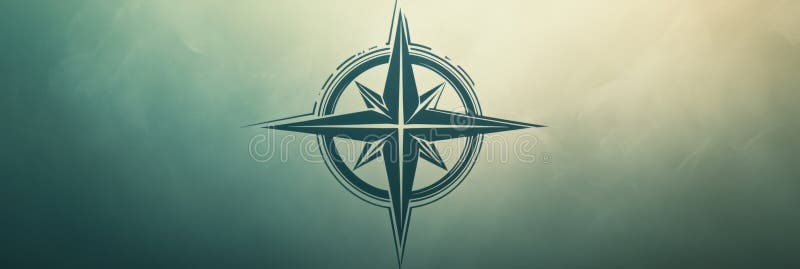 This Design Showcases a Sleek Compass Rose with Distinct Geometric ...