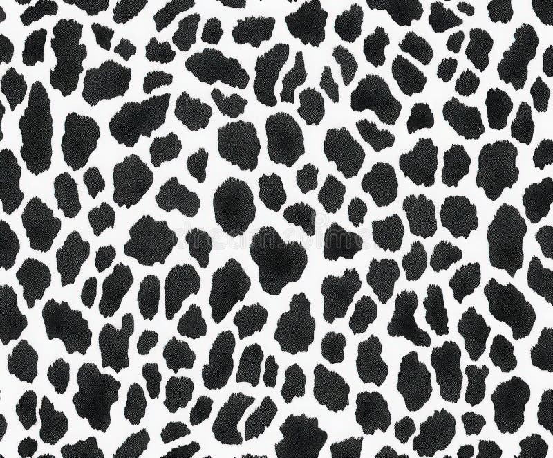 Elegant Black and White Leopard Texture Fabric with Smooth Patterns ...