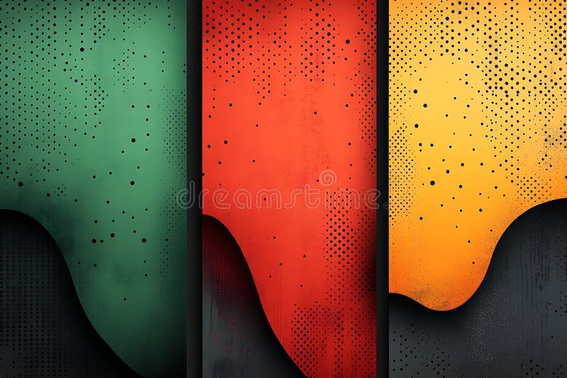 Abstract Modern Tri-Color Background Green, Red, Orange Texture Design ...