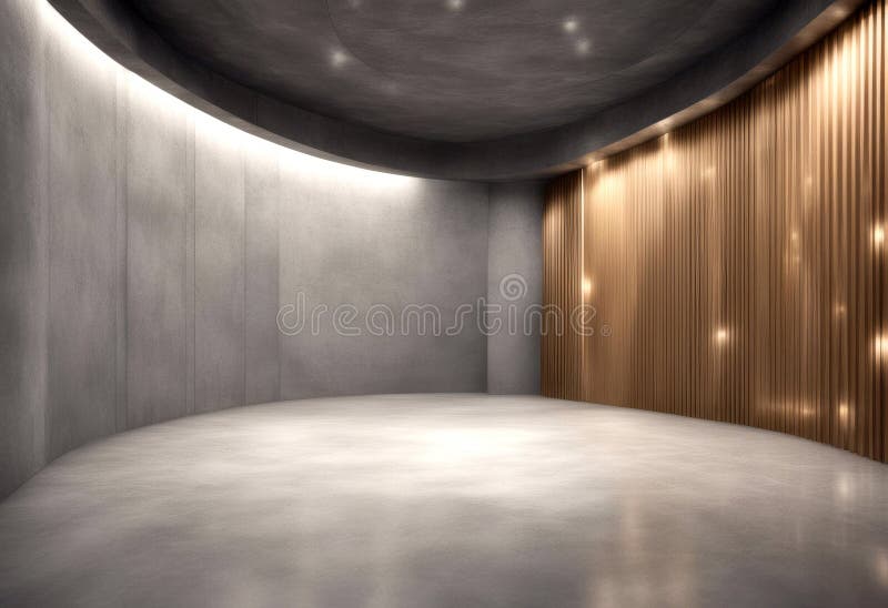 Design Showroom Empty Rendering Abstract Concrete Stage Modern Floor ...