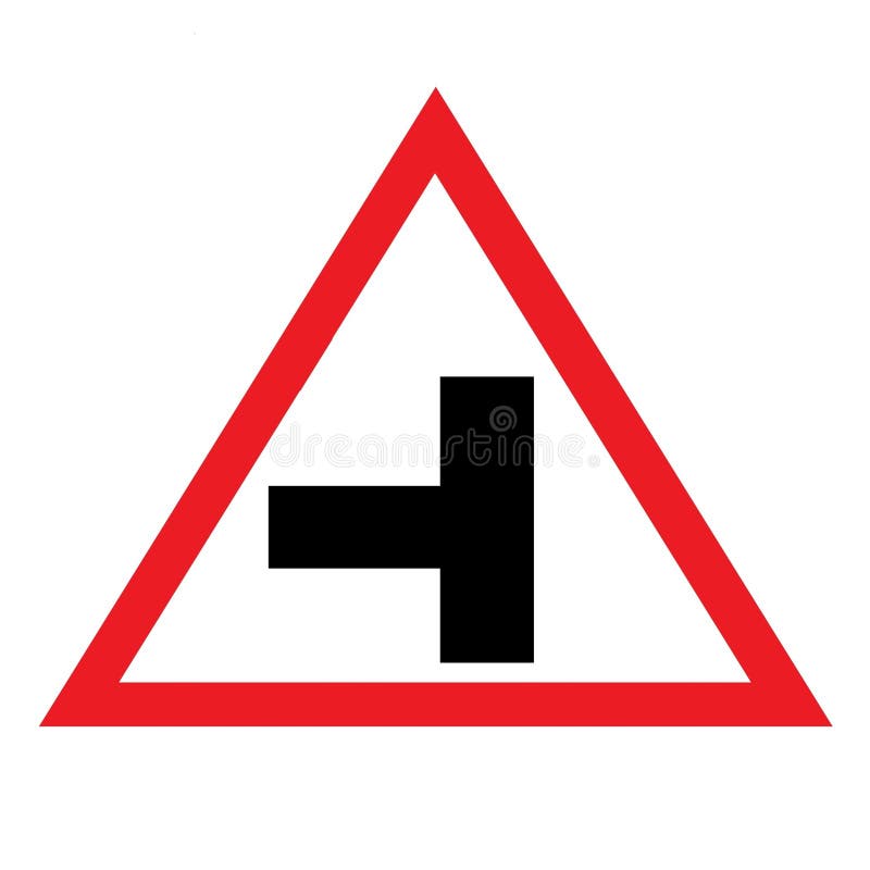 Side Road Left Sign Road Rules Traffic Sign Symbol Design Illustration ...