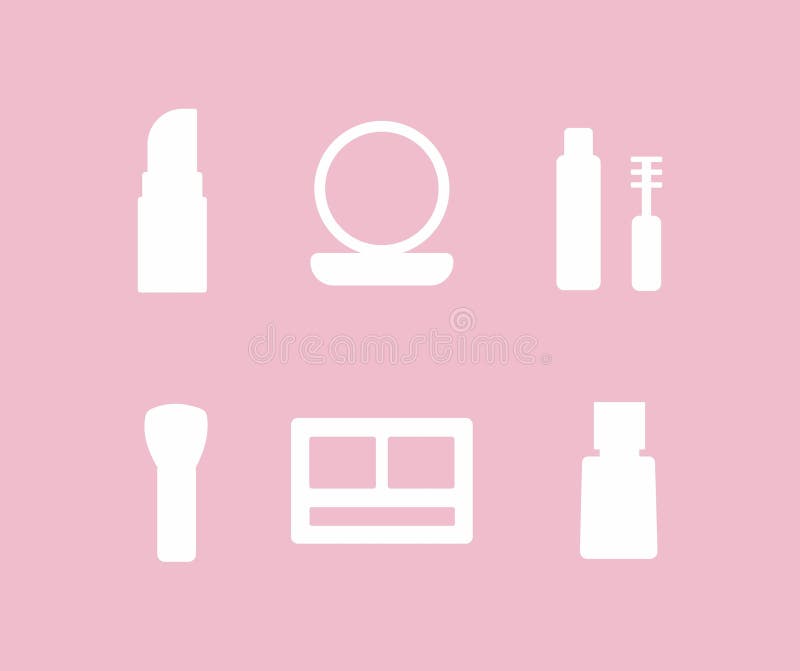 Simple Make Up Icon Collection Design Stock Illustration - Illustration ...