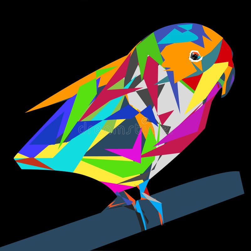 Design Simples Da Arte Pop Do Conceito De Ave De Ilustração Ilustração ...