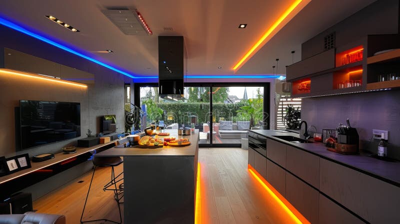 Design a Sleek and Modern Kitchen with a TV Integrated into the ...