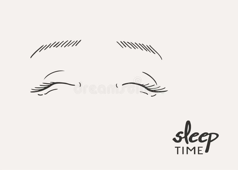 Design of Sleeping Face Draw Stock Vector - Illustration of drawing ...