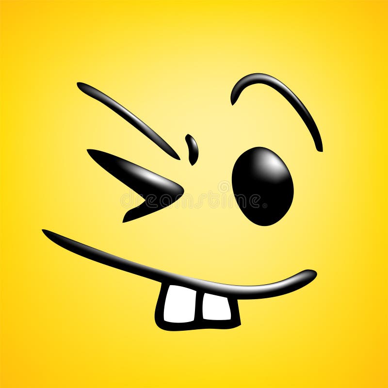 Smiling face illustration stock vector. Illustration of symbol - 131628932