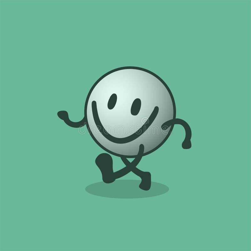 Design of Smily Face Walking Stock Vector - Illustration of emoji ...