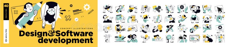 Design and Software Development Illustrations Stock Vector ...