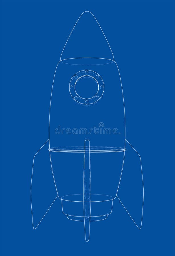 Design of a Space Rocket. the Concept of a Startup Stock Illustration ...