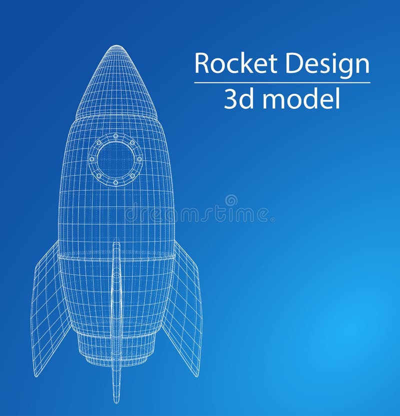 Design of a Space Rocket. the Concept of a Startup Stock Vector ...