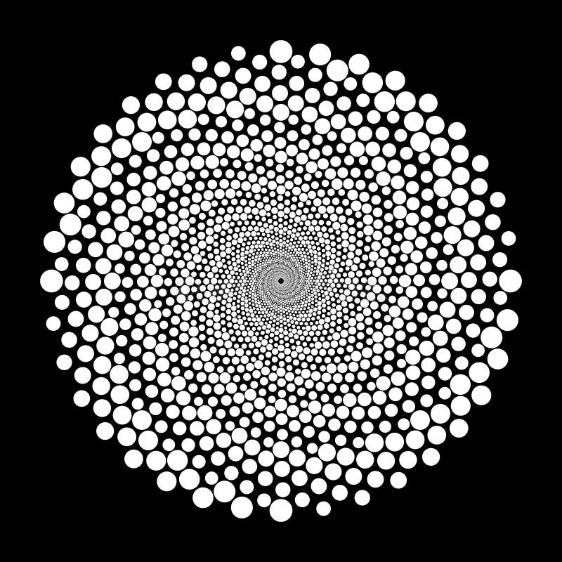 Design Spiral Dots Backdrop Stock Vector - Illustration of abstraction, monochrome: 167323248