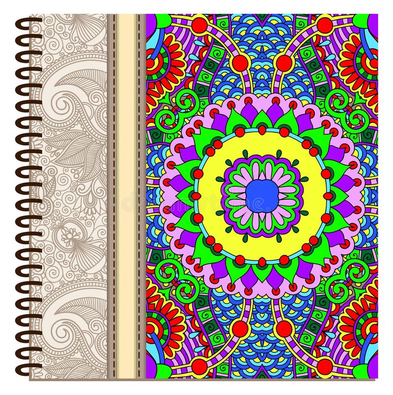 Design of Spiral Ornamental Notebook Cover Stock Vector - Illustration ...
