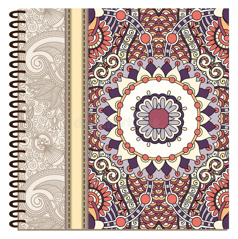 Design of Spiral Ornamental Notebook Cover Stock Vector - Illustration ...