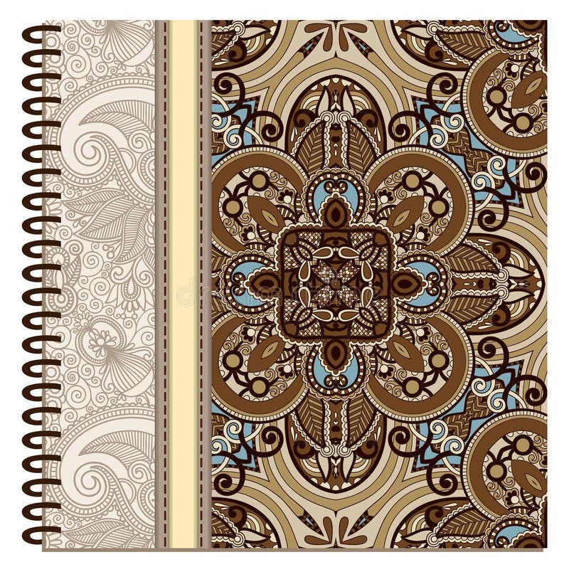 Design of Spiral Ornamental Notebook Cover Stock Vector - Illustration ...