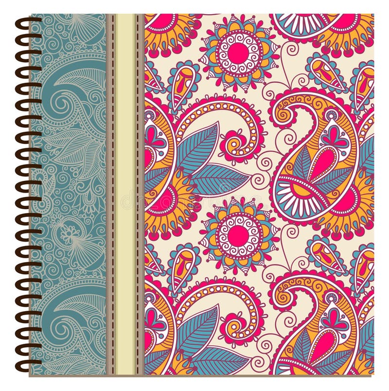 Design of Spiral Ornamental Notebook Cover Stock Vector - Illustration ...
