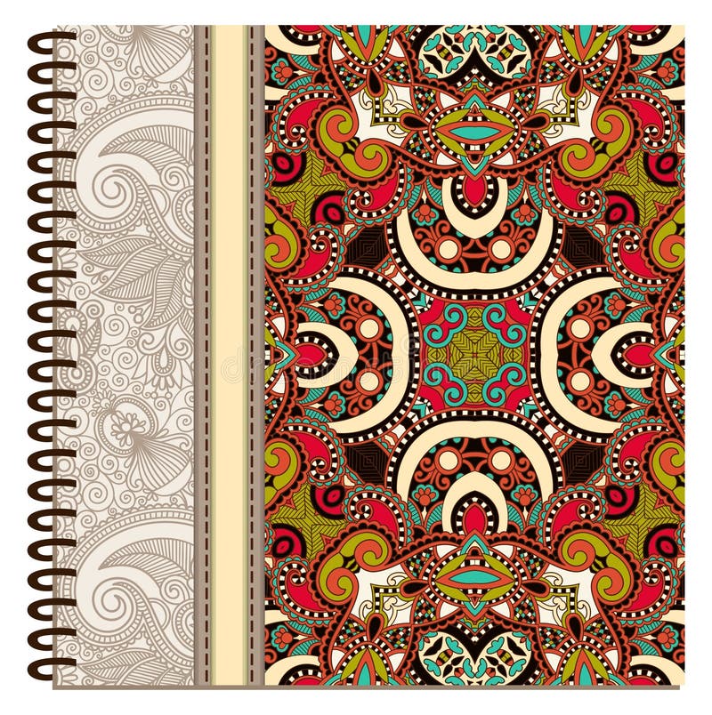 Design of Spiral Ornamental Notebook Cover Stock Vector - Illustration ...