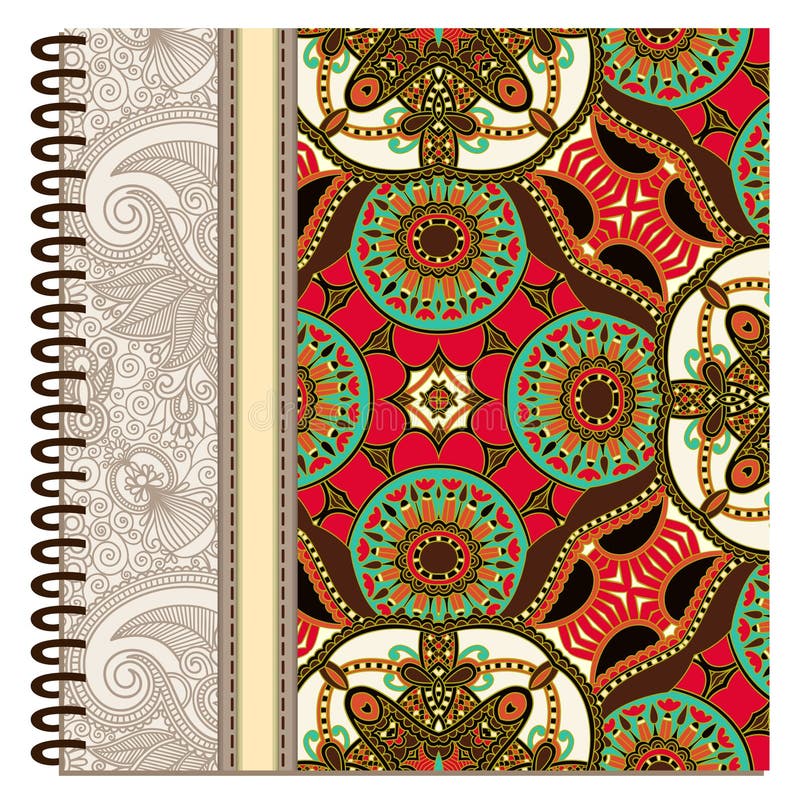 Design of Spiral Ornamental Notebook Cover Stock Vector - Illustration ...
