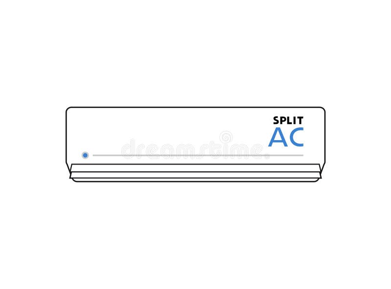 Design of Split Air Conditioner Machine Stock Vector - Illustration of ...