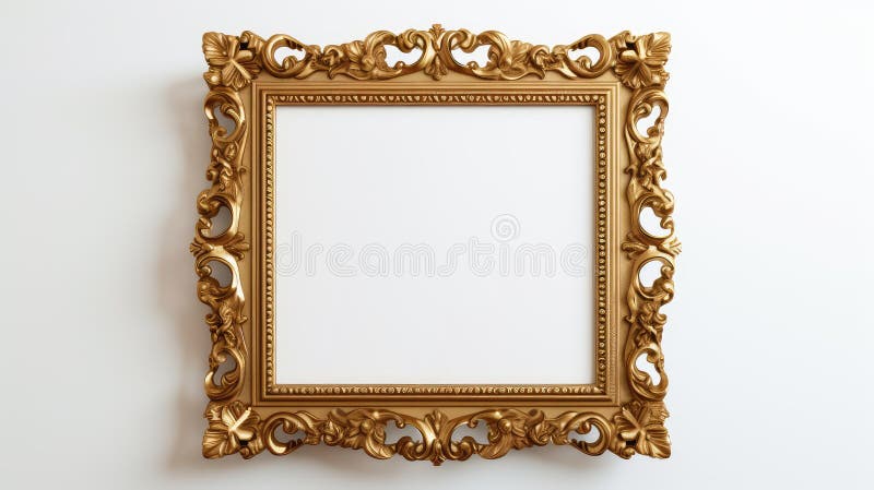 Design square gold frame stock photo. Image of elegant - 372361830