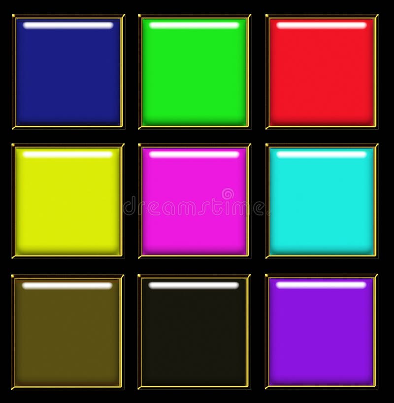 Design square web buttons stock illustration. Illustration of ceramic ...