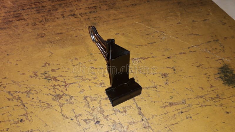 The Design of the Stationery Paper Clips on the Table Stock Photo ...