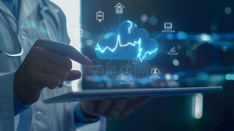 Design a Stock Image of a Healthcare Professional Accessing. Stock ...