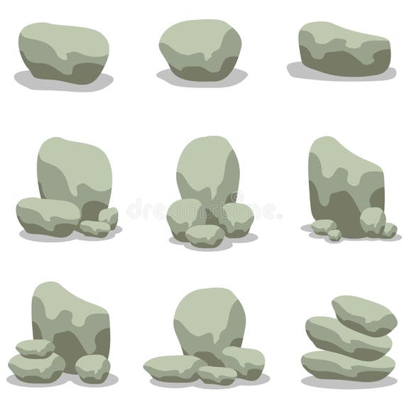 Design Stone Element Set of Vector Stock Vector - Illustration of ...