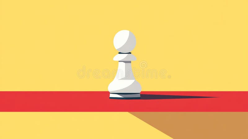 The Design of a Strategic Chess Piece is Presented in a Minimalist ...