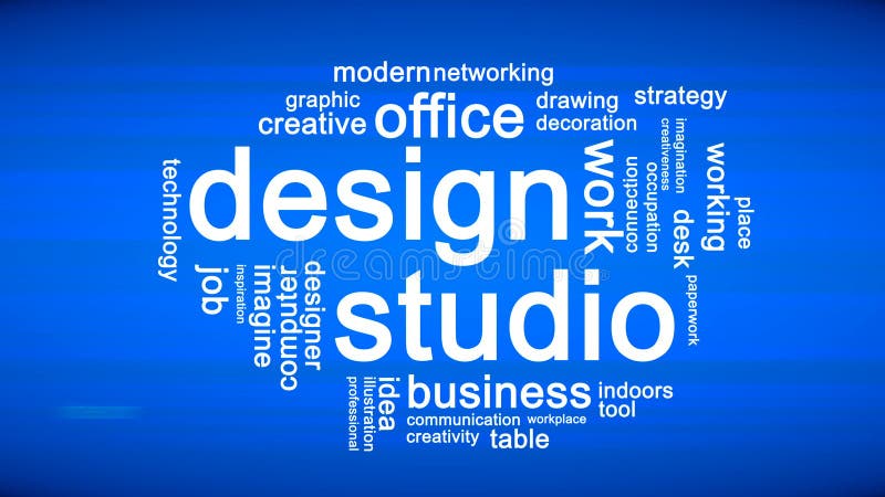 Design Studio Animated Word Cloud,Text Design Animation. Stock Video ...