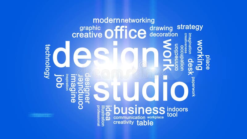Design Studio Animated Word Cloud,Text Design Animation. Stock Video ...