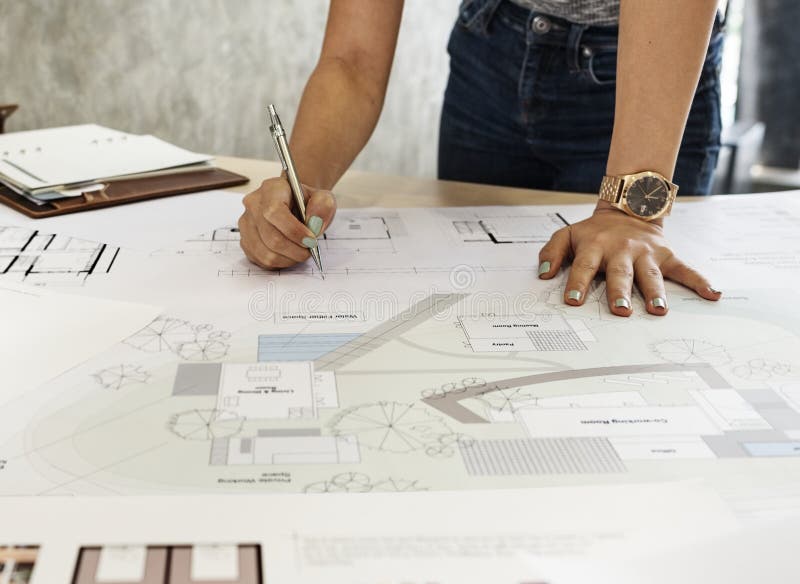 Design Studio Architect Creative Occupation Blueprint Concept Stock ...