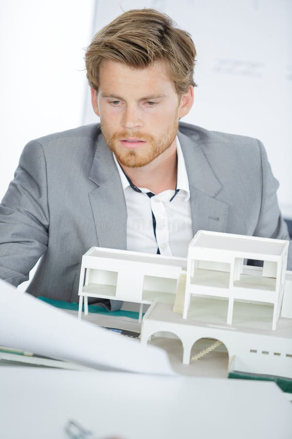 Design Studio Architect at Work Stock Image - Image of structure ...