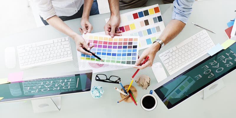 Design Studio Creativity Ideas Teamwork Technology Concept Stock Photo ...