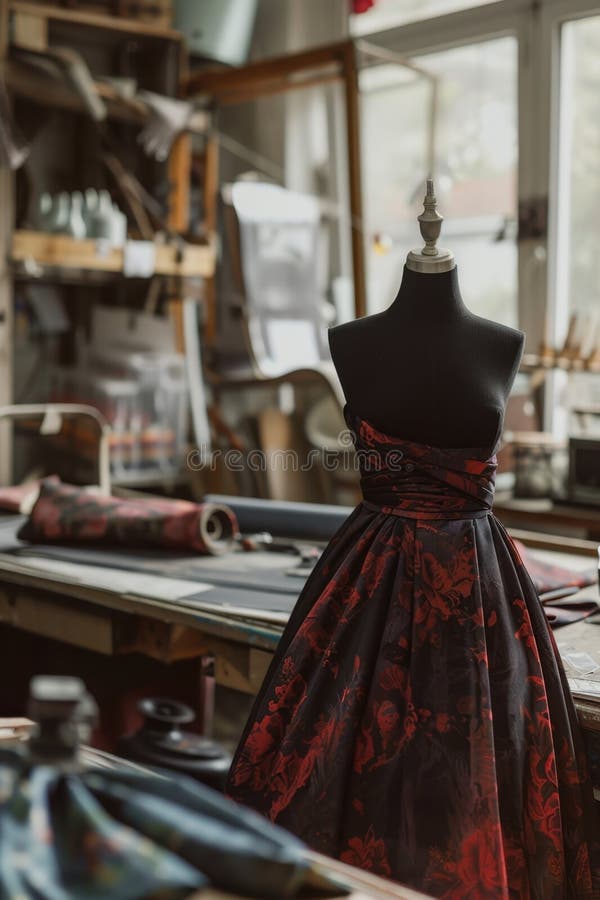 Design Studio with Dress Form Stock Photo - Image of workshop ...