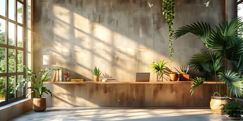 Design Studio: a Quiet Corner of Inspiration Stock Illustration ...